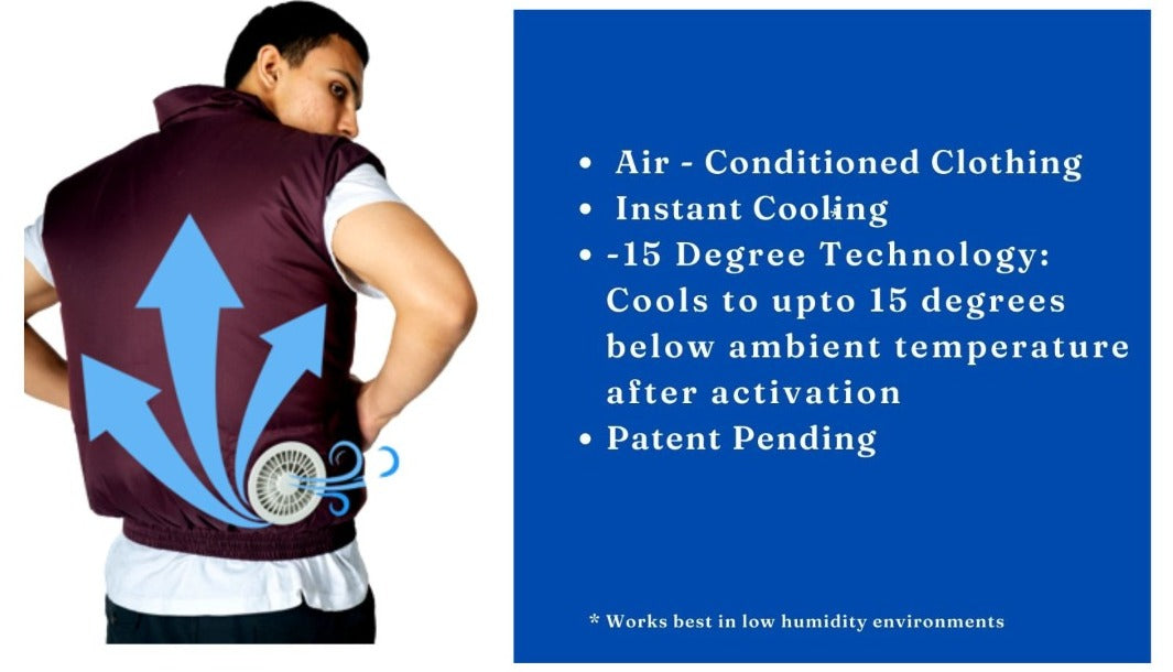 Combo Pack of Air-Conditioned Jacket (5V) + Cooling Vest – Brrf